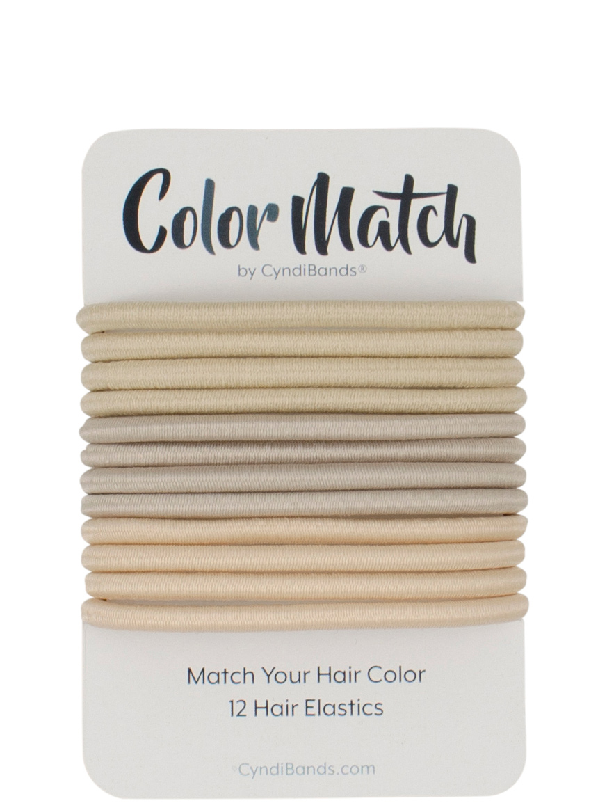 Light Blonde color match no-metal hair elastics at Cyndibands.com